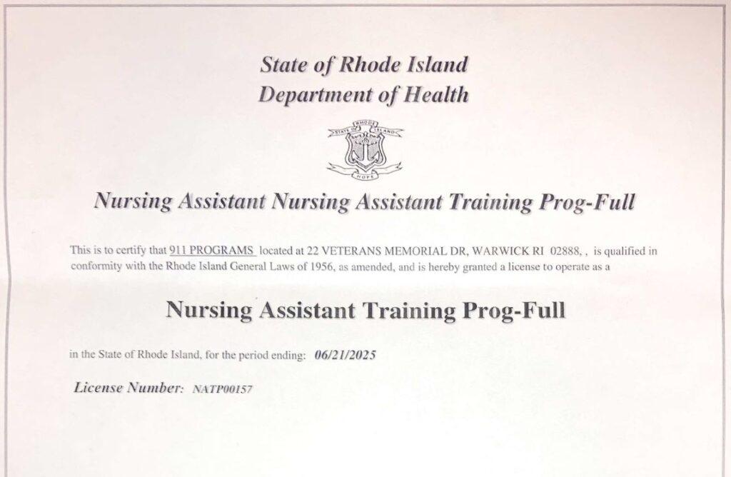 Certified Nursing Assistant (CNA) - 911Programs Career Training Institute