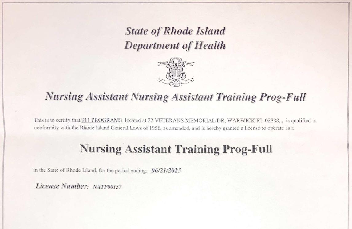 Certified Nursing Assistant (CNA) - 911Programs Career Training Institute